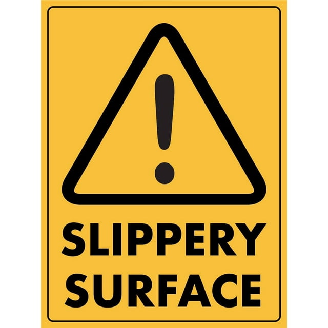 Caution Slippery Surface Wet Sign Metal Tin Sign 8x12 Inches Caution ...