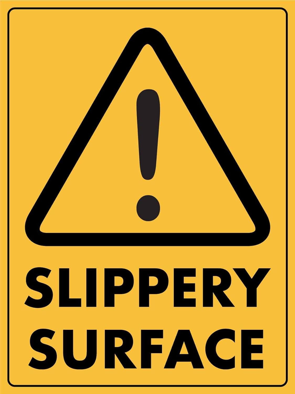 Caution Slippery Surface Wet Sign Metal Tin Sign12x16 Inches Caution ...