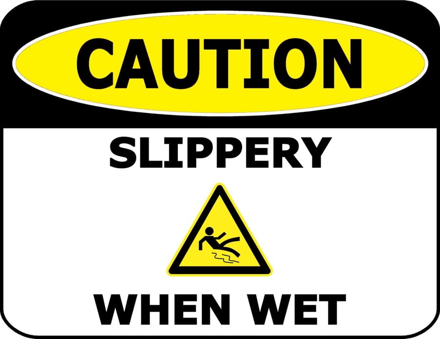 "Caution Slippery When Wet ...OSHA Safety Warehouse Office Metal ...
