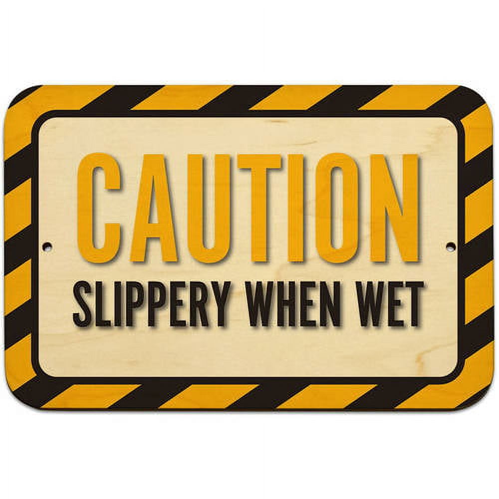 Caution Slippery When Wet Sign - Walmart.com