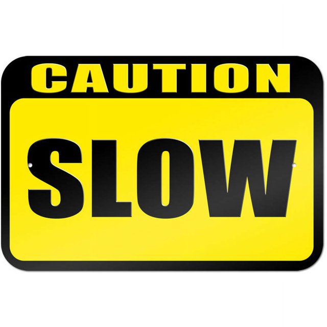Caution Slow Sign - Walmart.com