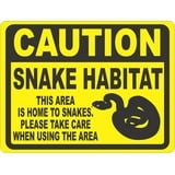 Caution Snake Habitat Sign - Walmart.com