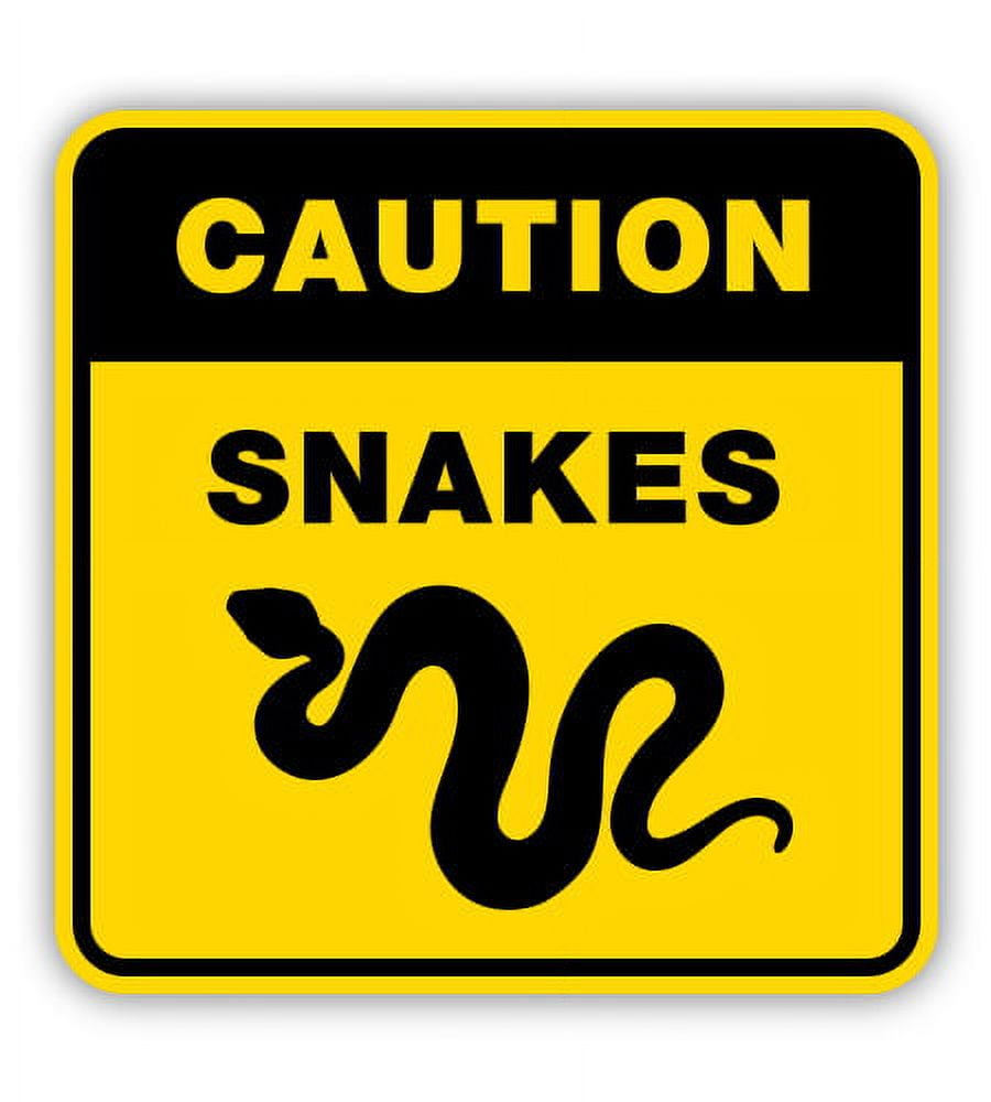 Caution Snakes - 3" Vinyl Sticker - For Car Laptop I-Pad Phone Helmet ...