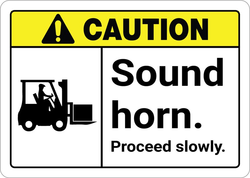 Caution Sound Horn Proceed Slowly Retro Aluminum Sign Metal Tin Sign ...