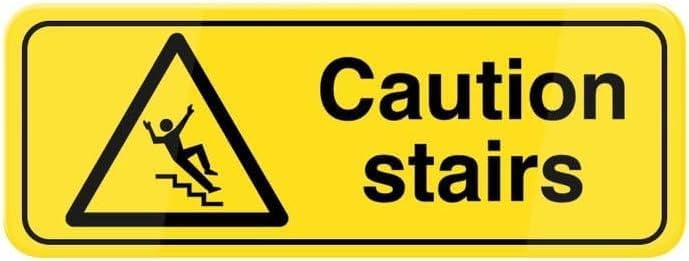 Caution Stairs Sign Acrylic Plaque Strong Self-Adhesive Signs For Door ...