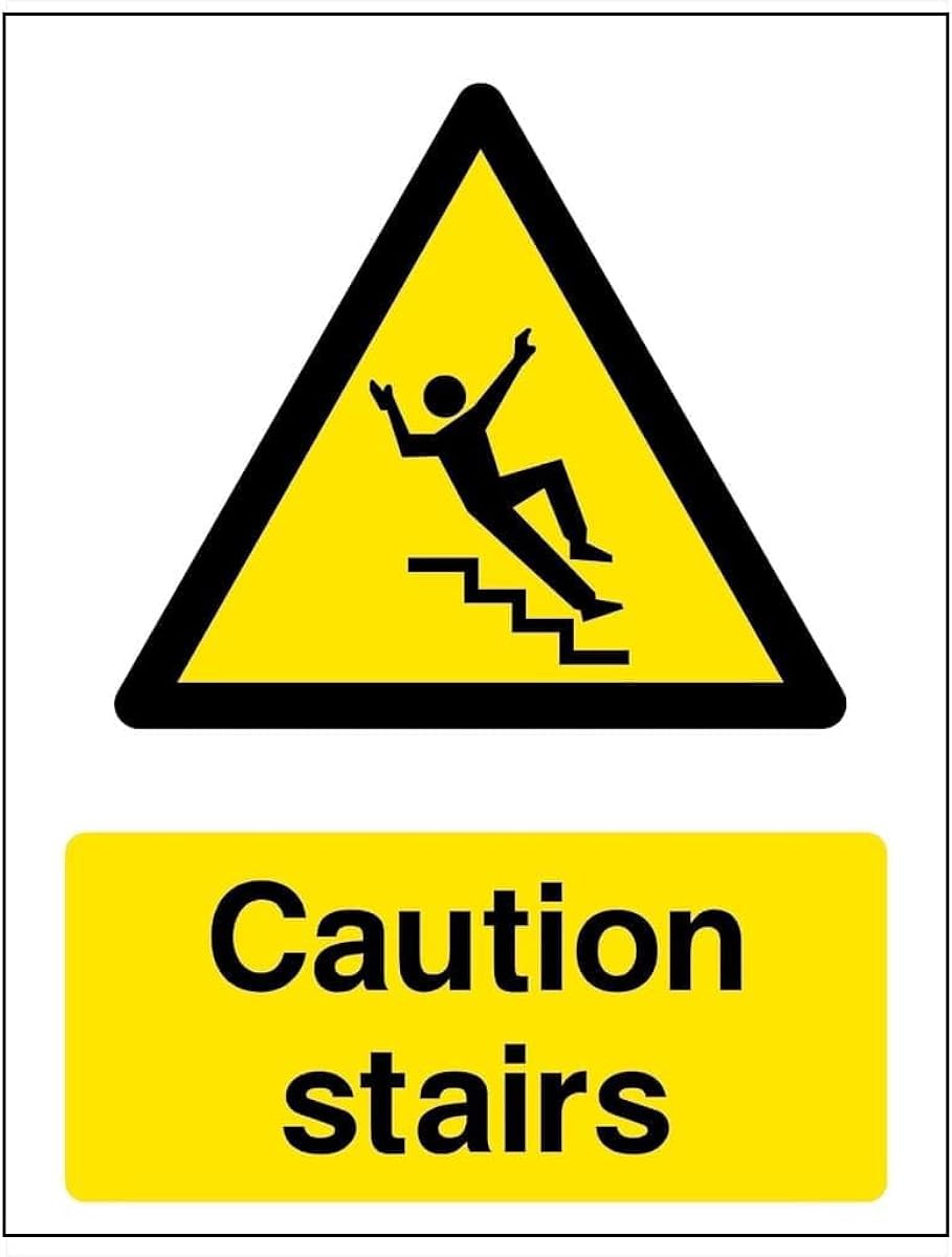 Caution Stairs Sign Safety & Warning Signs Metal Sign Tin Sign 8X12 ...