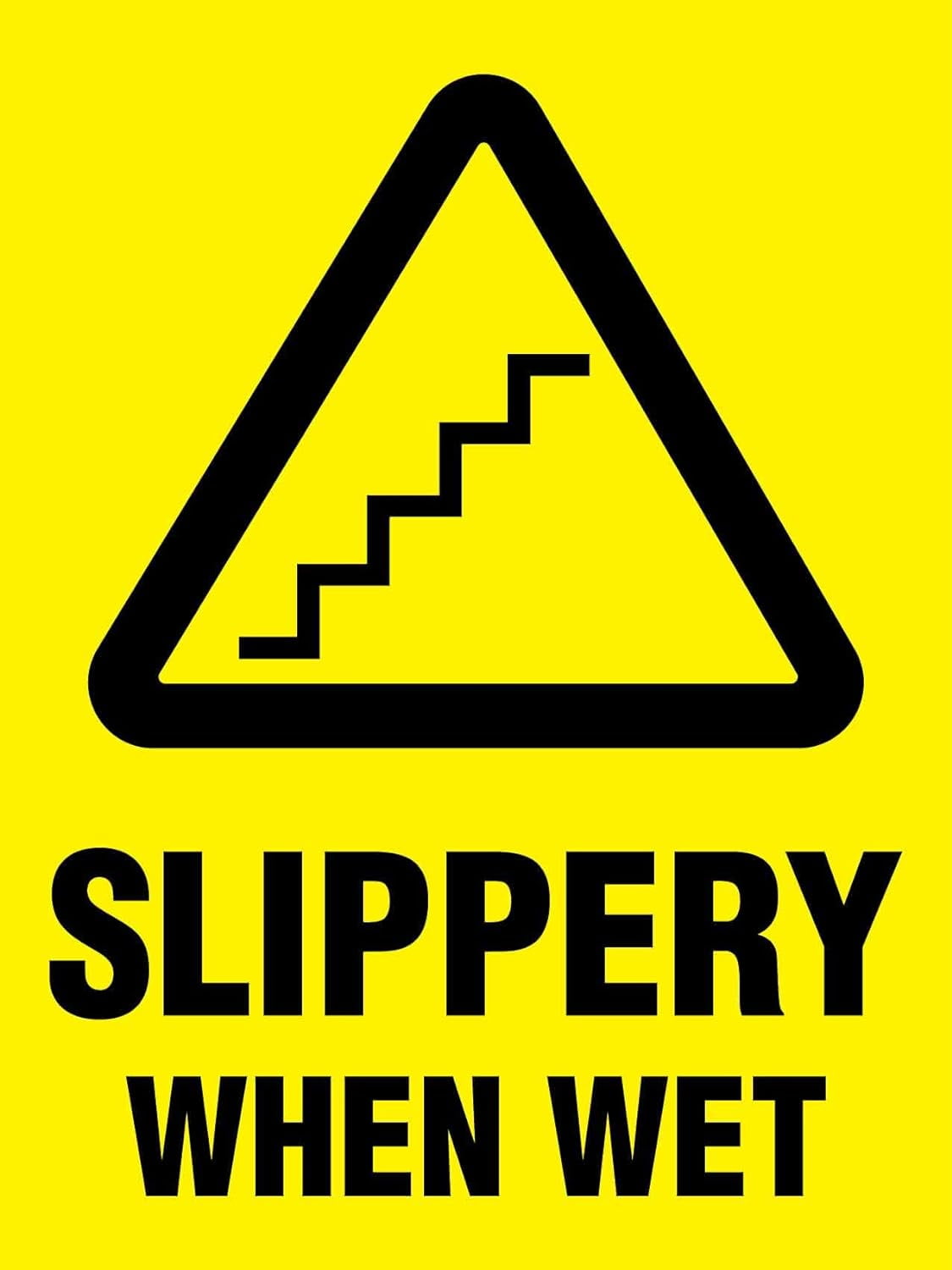 Caution Stairs Slippery When Wet Sign Metal Tin Sign 8x12 Inches ...