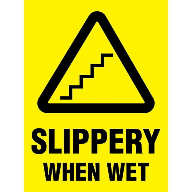 Caution Stairs Slippery When Wet Sign Metal Tin Sign 8x12 Inches ...