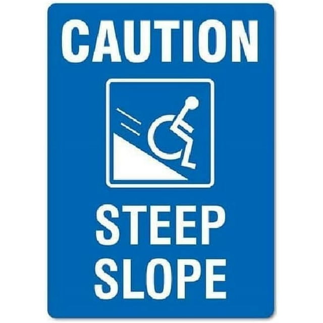 Caution Steep Slope Sign Traffic and Parking Metal Tin Sign 8x12 Inches ...