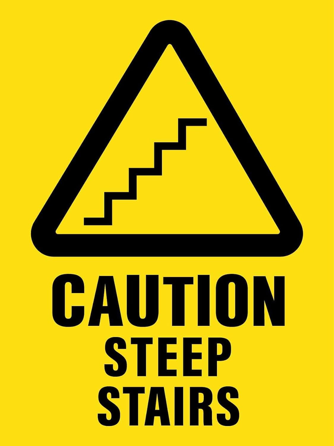 Caution Steep Stairs Sign Metal Tin Sign 8x12 Inches Caution Danger ...