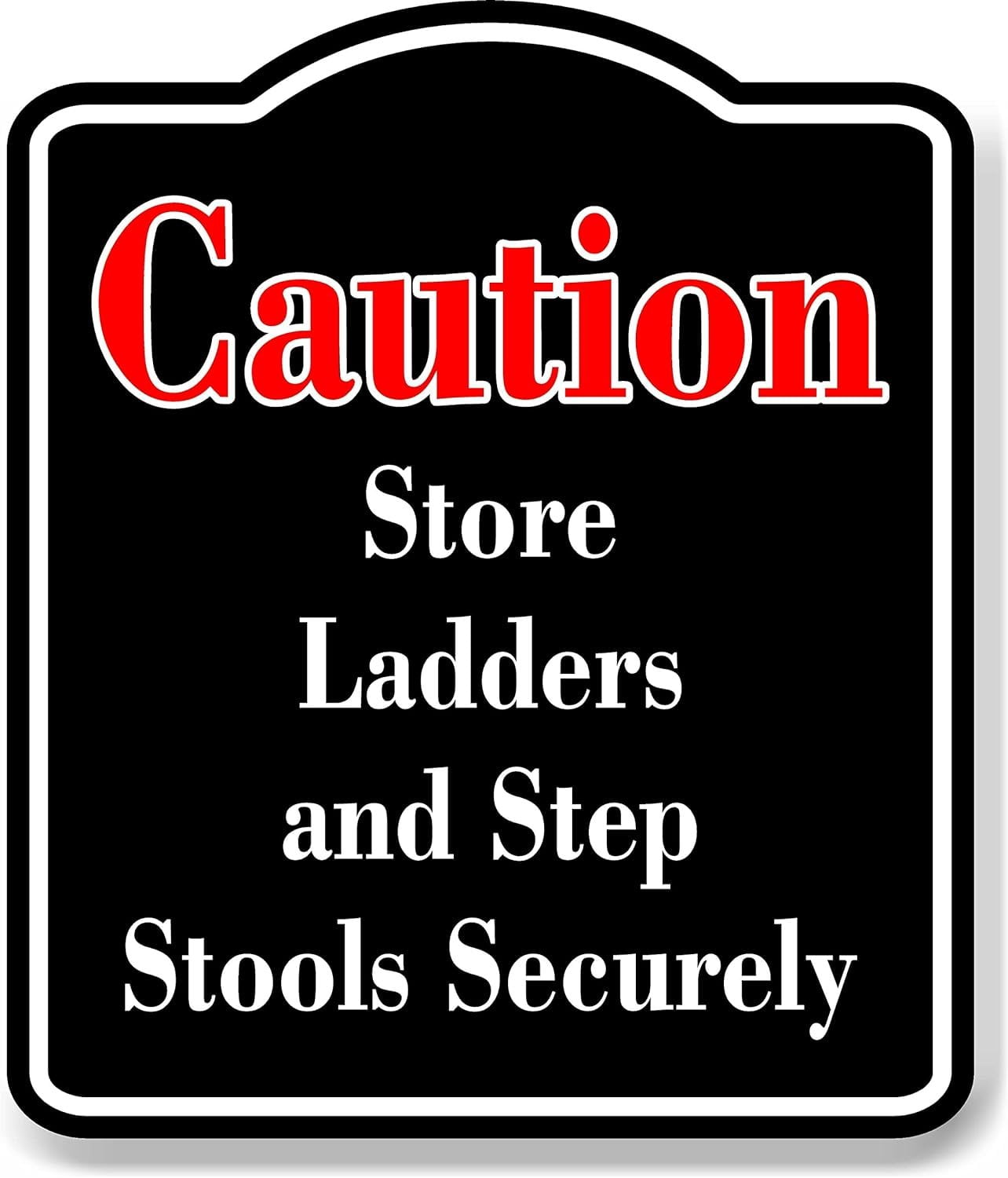 Caution Store All Craft Supplies Safely Red BLACK Aluminum Composite ...