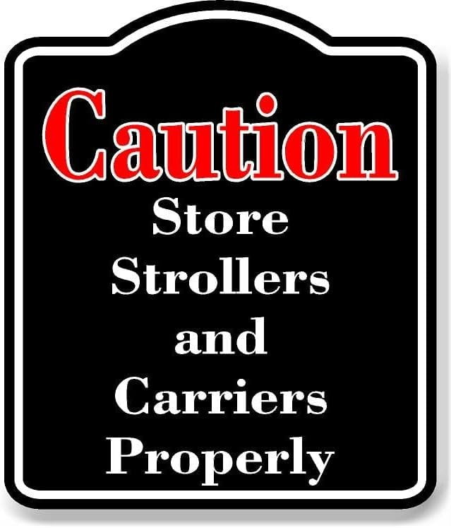 Caution Store Ladders and Step Stools Securely Red BLACK Aluminum ...