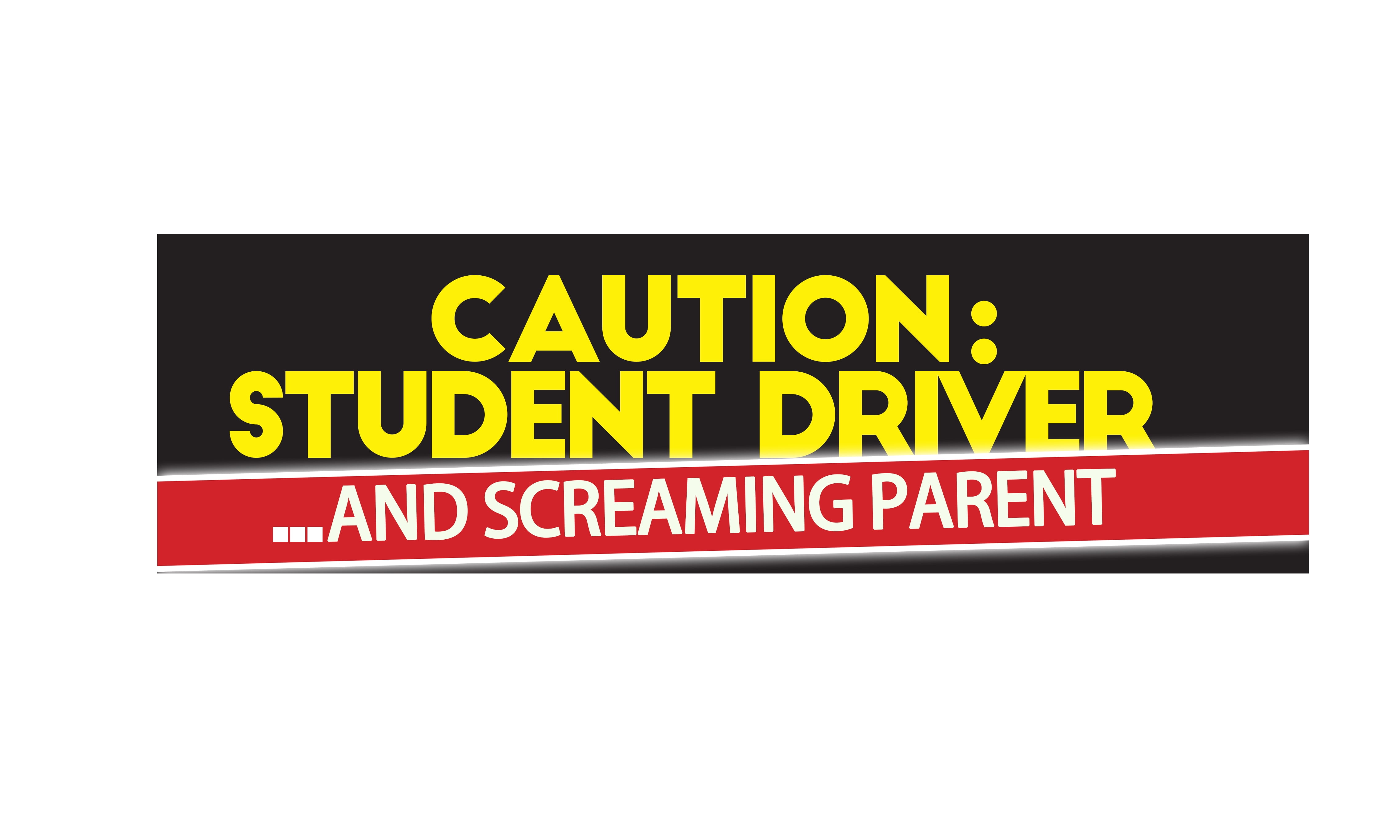 ' Caution: Student Driver/Screaming Parent' Magnet - Bumper Stickers ...