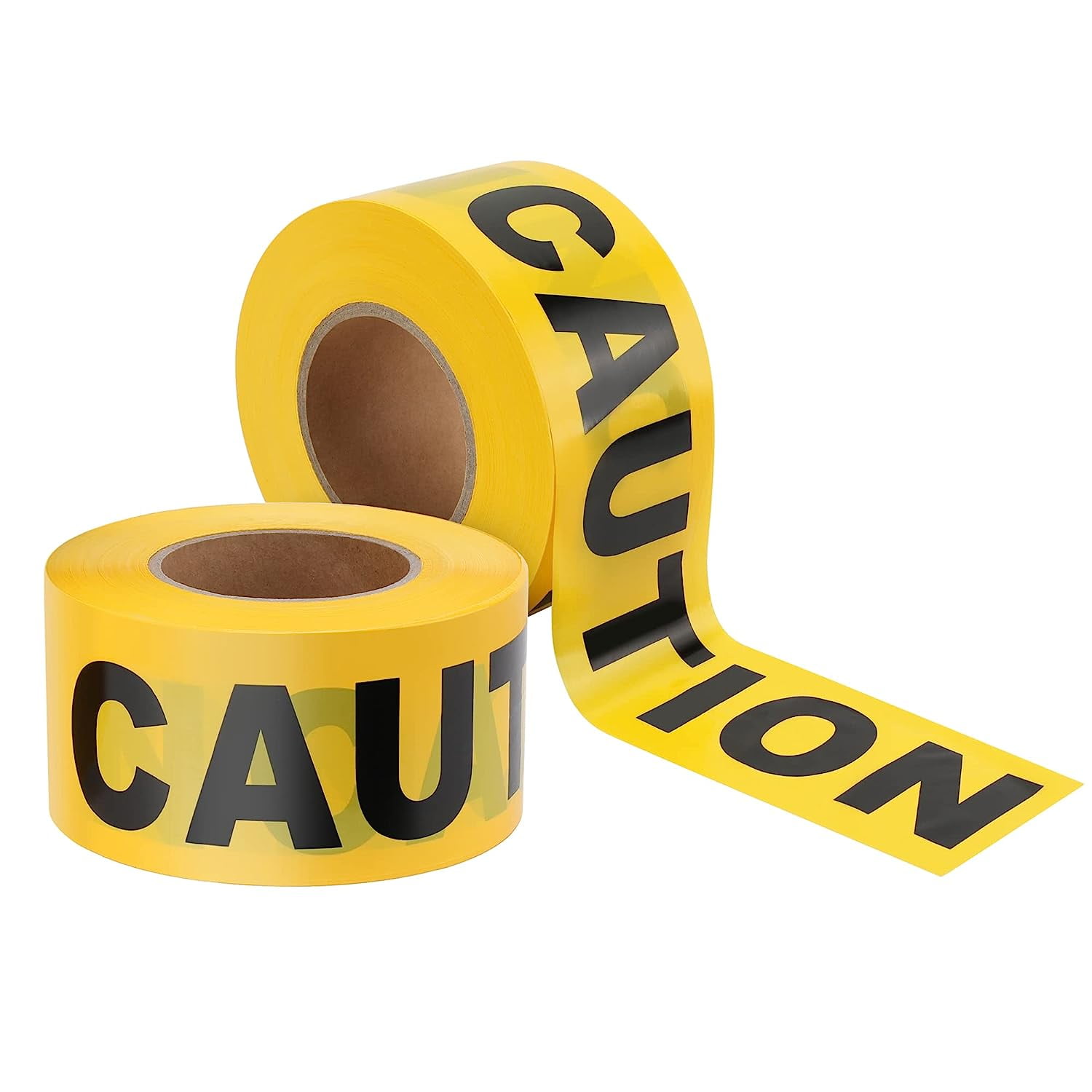 Caution Tape, 2 Pack Yellow Caution Tape Roll, 3 Inch x 1000 Feet, Warning Safety Tape with Bold ...