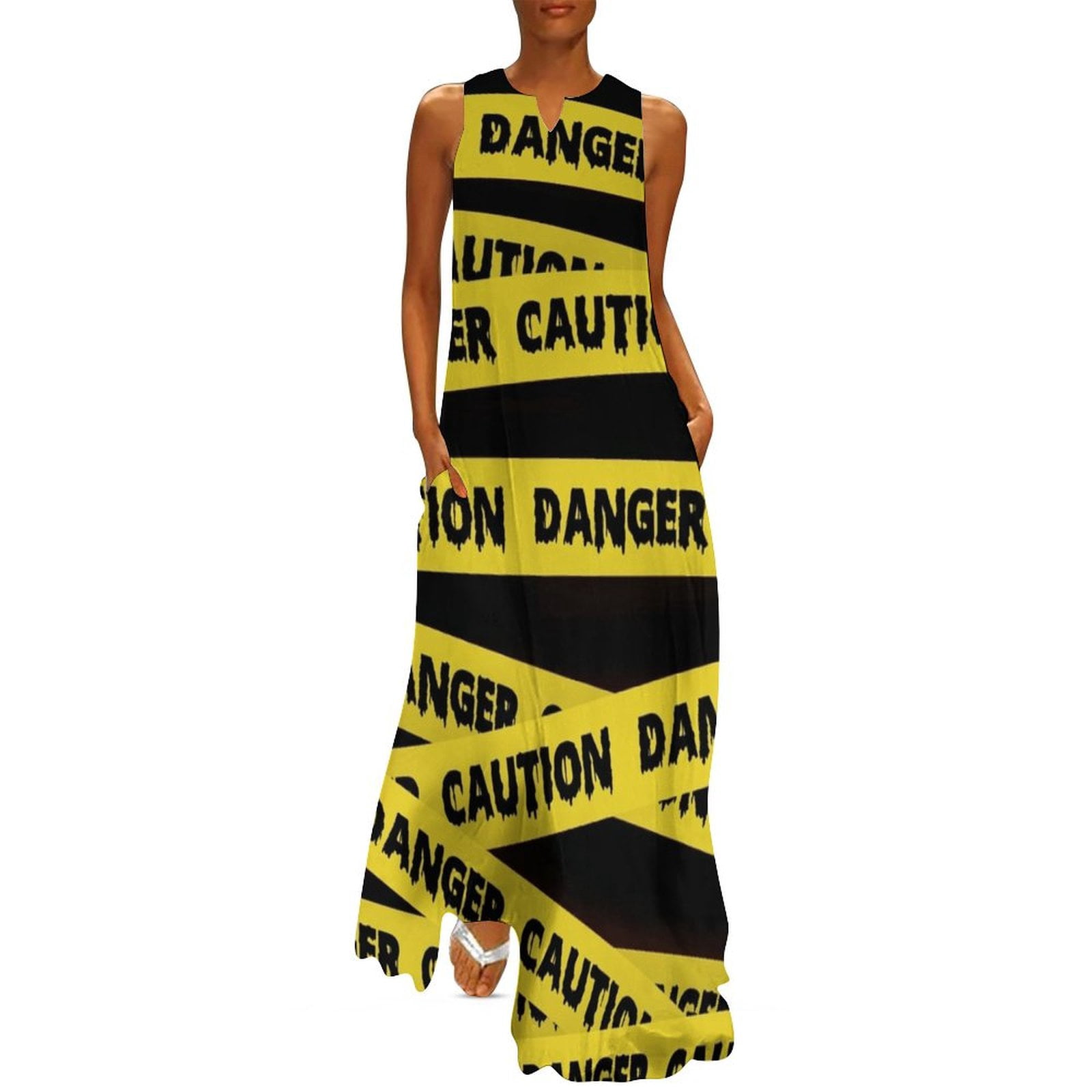 Caution Tape Danger Crime Sce Tape Long Dress dresses summer summer ...