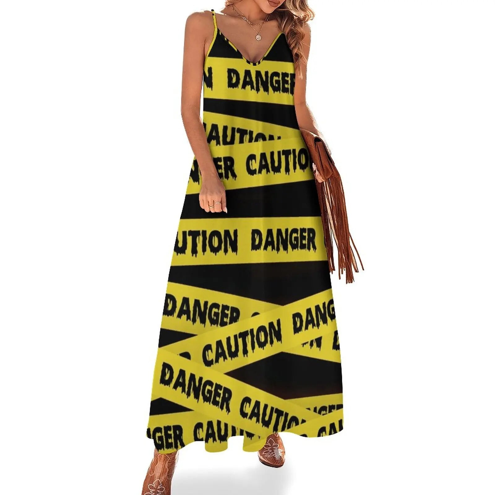 Caution Tape Danger Crime Scene Tape Sleeveless Dress bandage dress ...