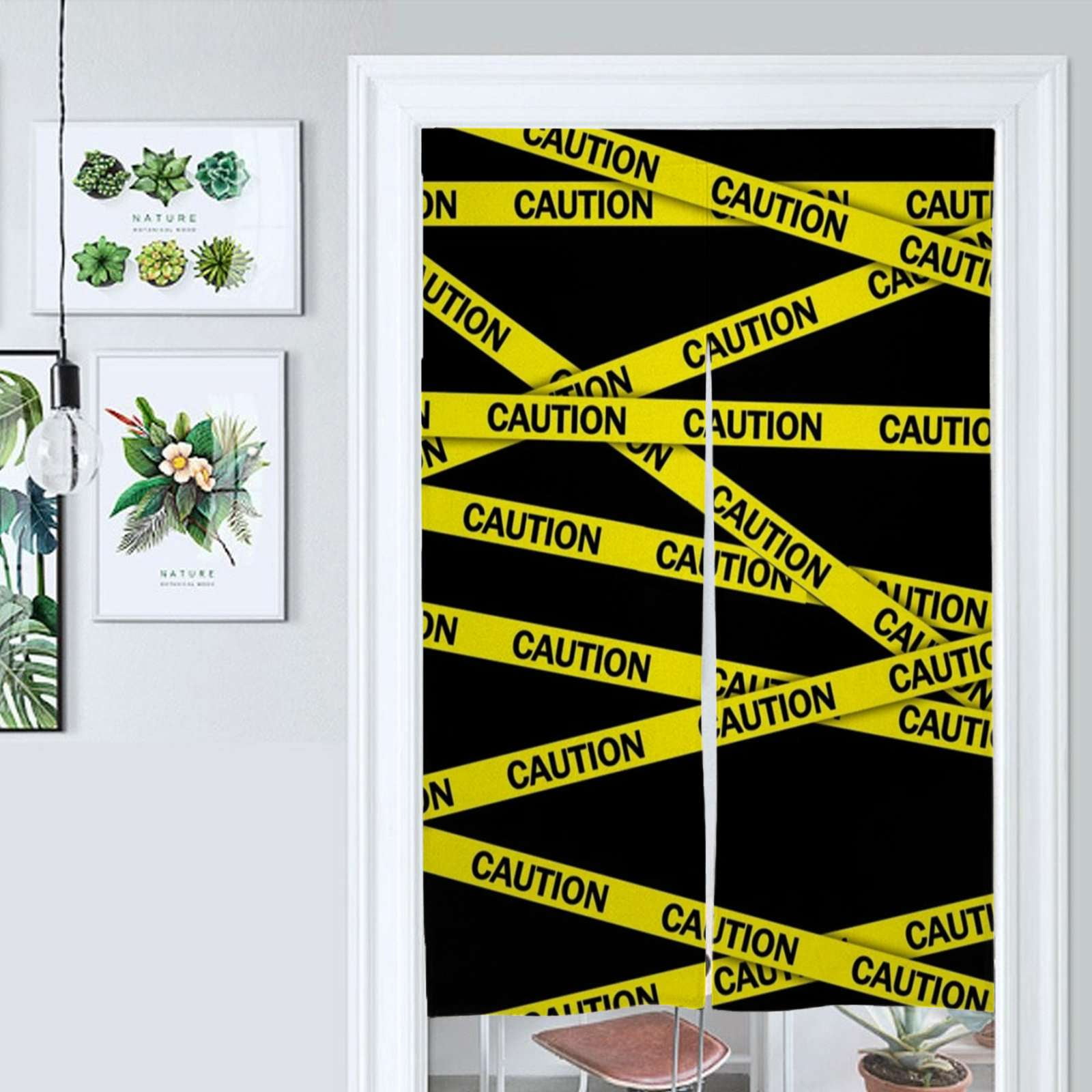 Caution Tape Door Curtain Nordic Living Room DoorCurtain Porch ...