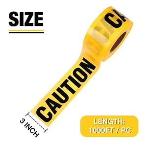 Caution Tape Roll, 3 in X 1000 ft Do Not Enter Barricade Tape, Yellow Warning Safety Tape with ...