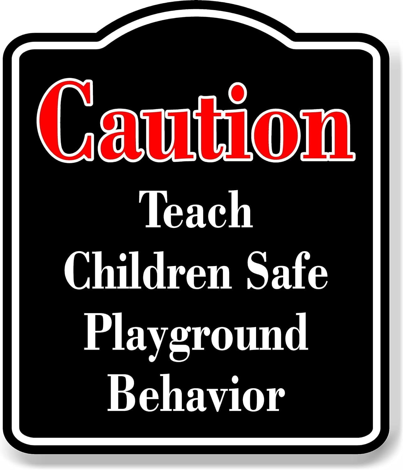 Caution Teach Children About Road Safety Red BLACK Aluminum Composite ...
