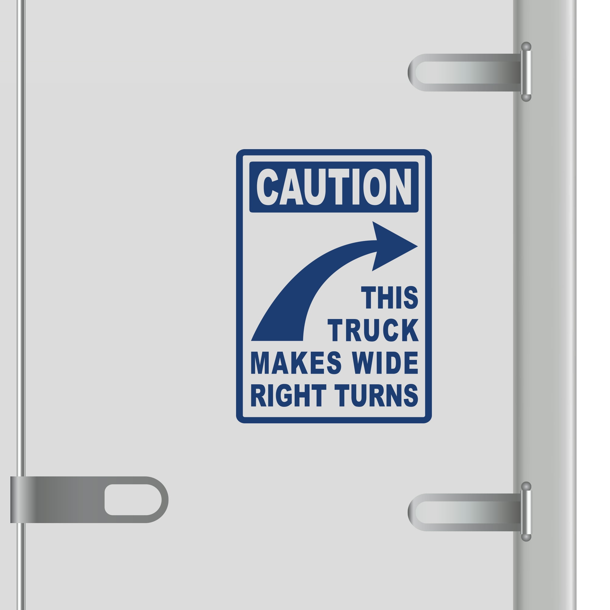 Caution This Truck Makes Wide Turns Vinyl Decal Sticker Many Colors ...