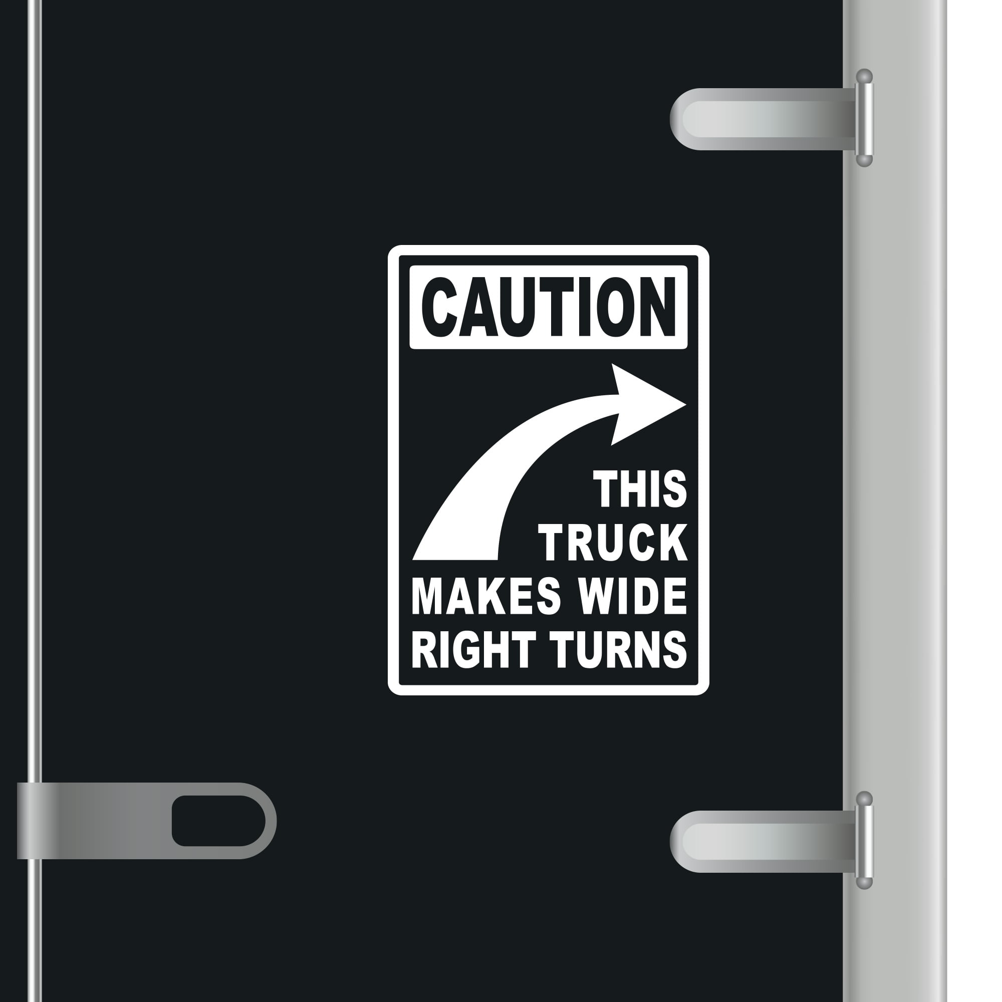 Caution This Truck Makes Wide Turns Vinyl Decal Sticker Many Colors ...