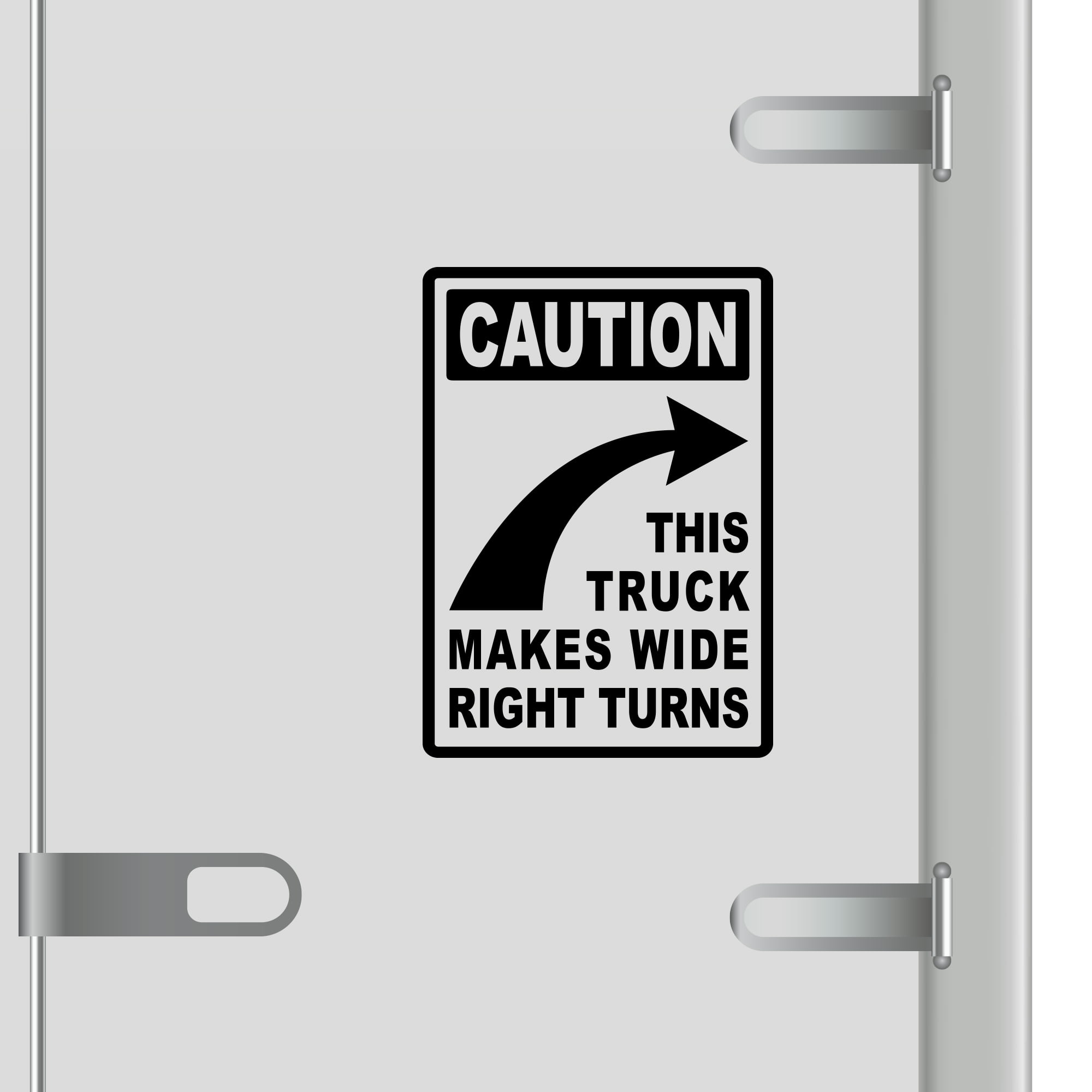 Caution This Truck Makes Wide Turns Vinyl Decal Sticker Many Colors ...
