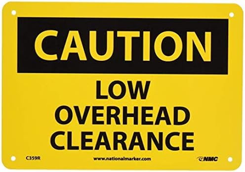 Caution Tin Sign Caution Low Overhead Clearance Funny Sign Decoration ...