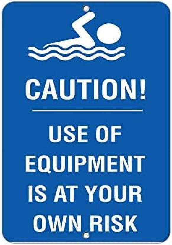 Caution Tin Sign Caution! Use of Equipment is at Your Own Risk Funny ...