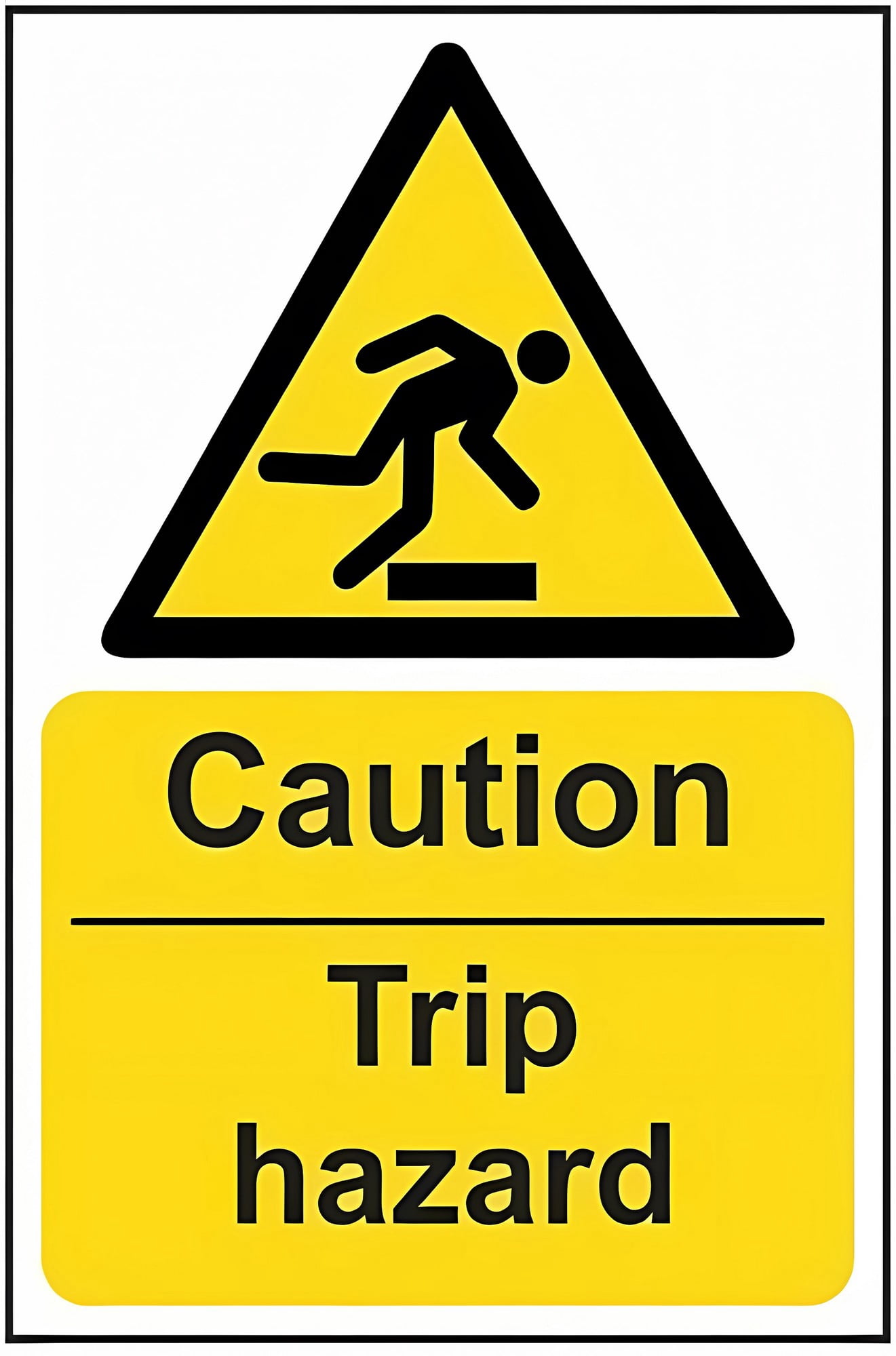 Caution Trip Hazard Site Security Metal Sign - 8"x12", Danger Notice ...