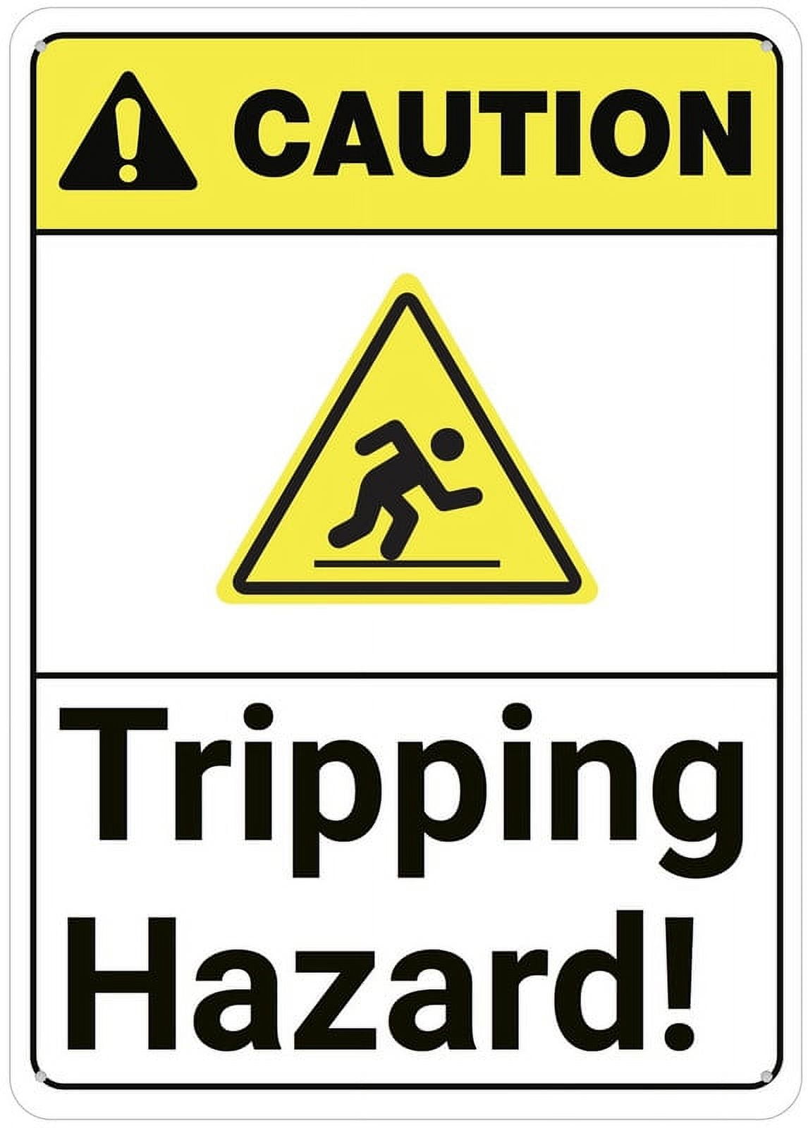 Caution Tripping Hazard Sign Outdoor Metal Sign - 12 X 8 Metal Signs ...