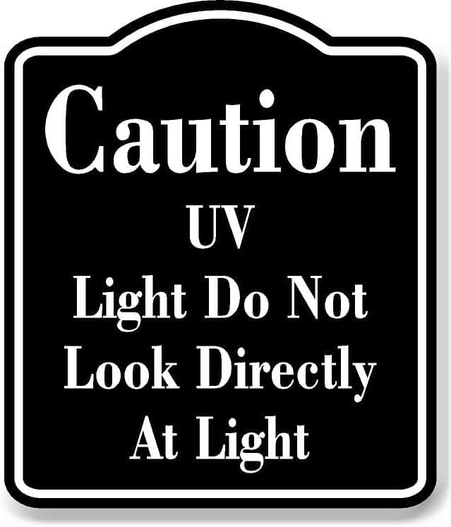Caution UV Light BLACK Aluminum Composite Sign, 15"x18" - Walmart.com