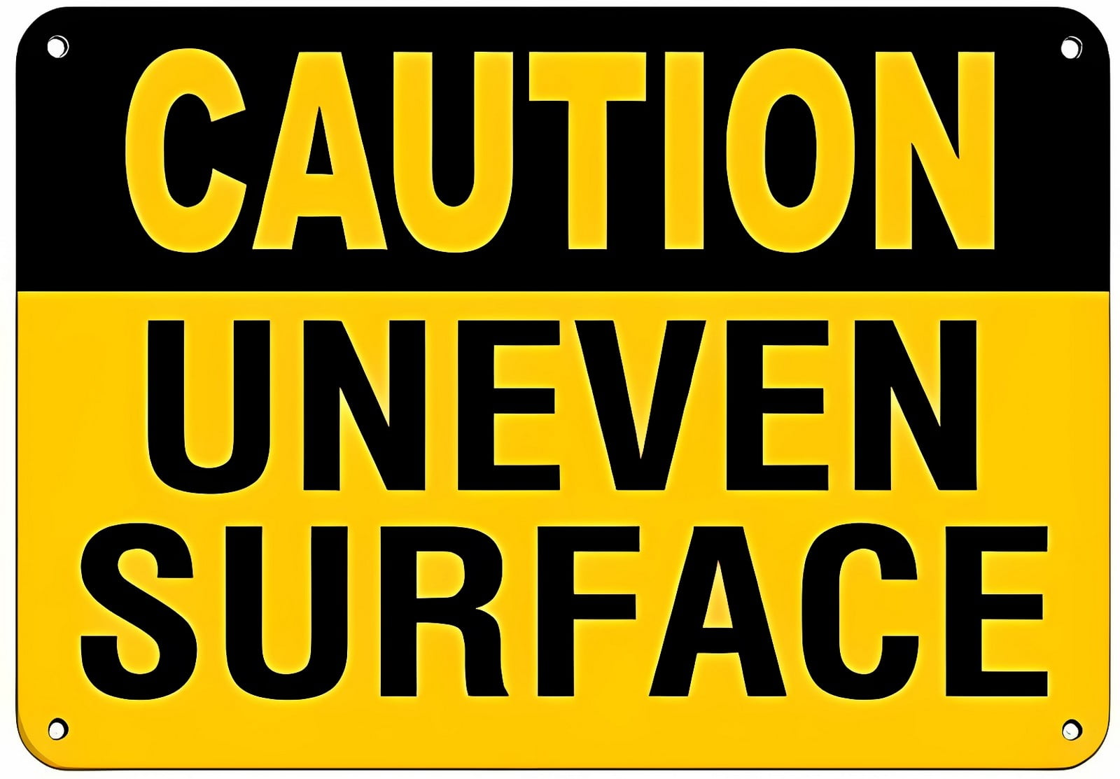 Caution Uneven Surface Hazard Watch Your Step Aluminum Tin Sign 12 x 8 ...