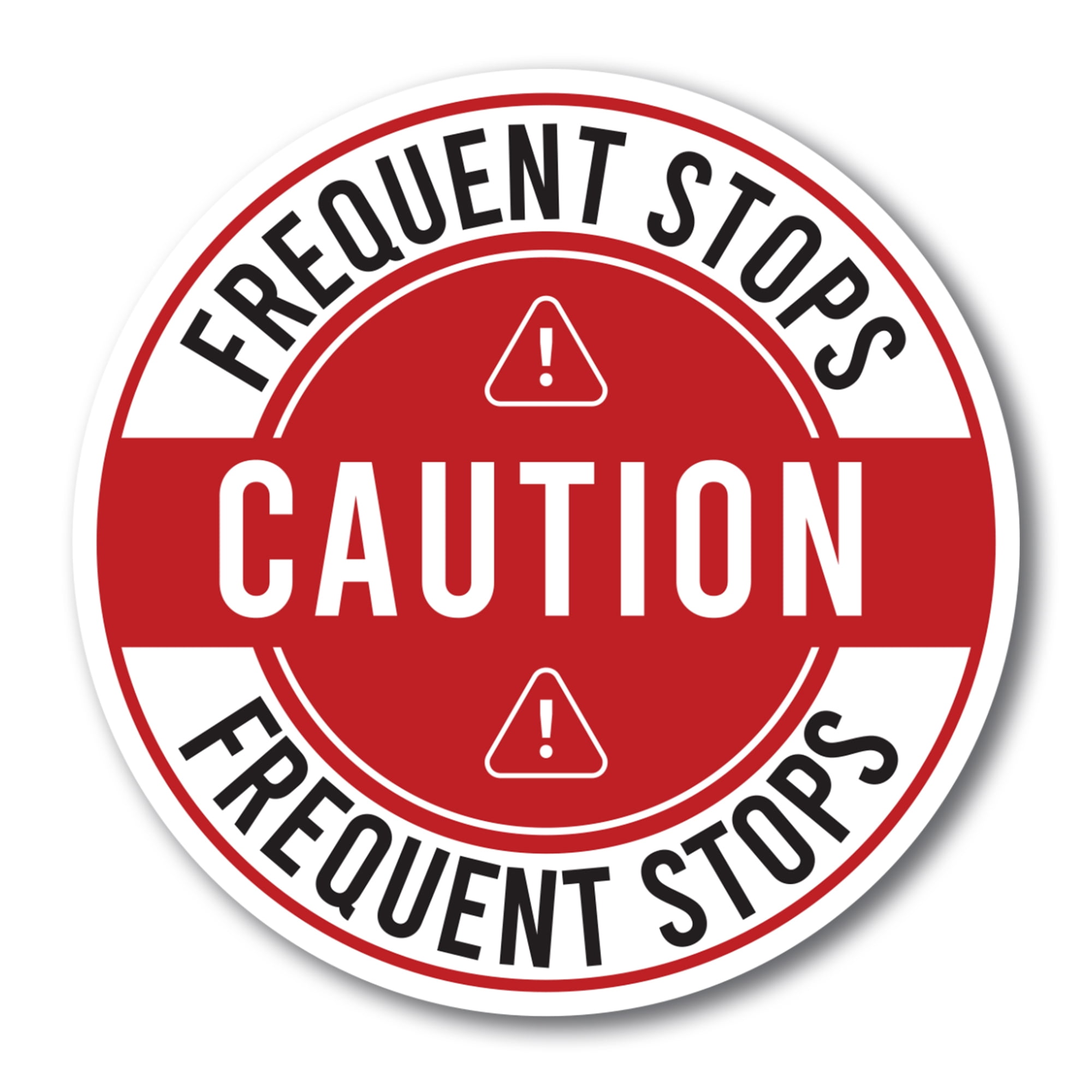 Caution Vehicle Makes Frequent Stops Magnet Decal, 5 Inch, Automotive ...