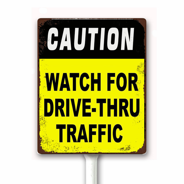 Caution Visors Must Be Worn Rustic Yard Sign for Outdoor, 7" X 8.8 ...