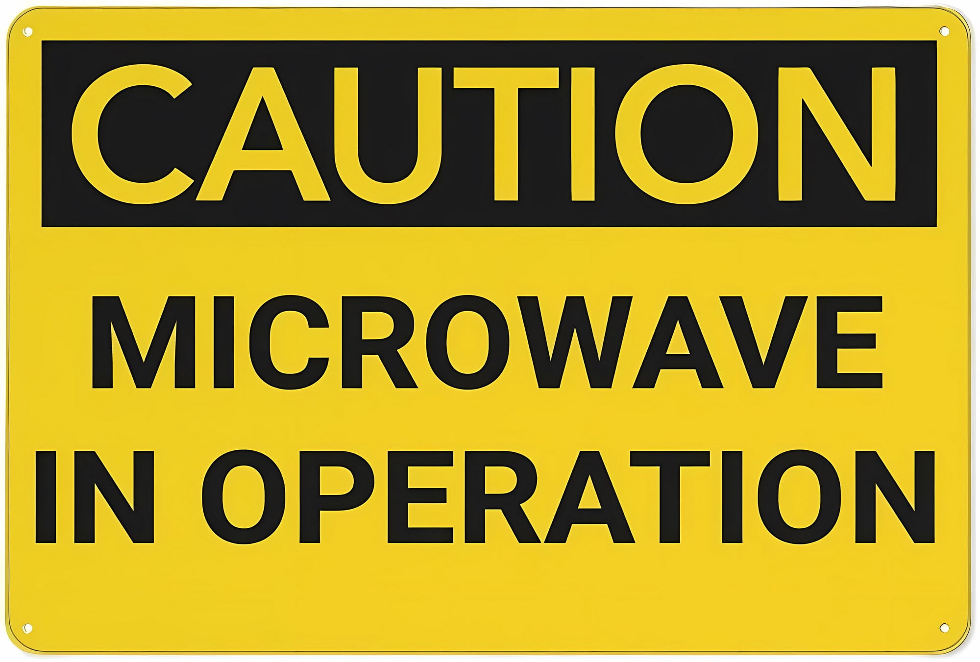 Caution Warning Microwave in Operation Tin Sign 8"x12" - Great Wall ...
