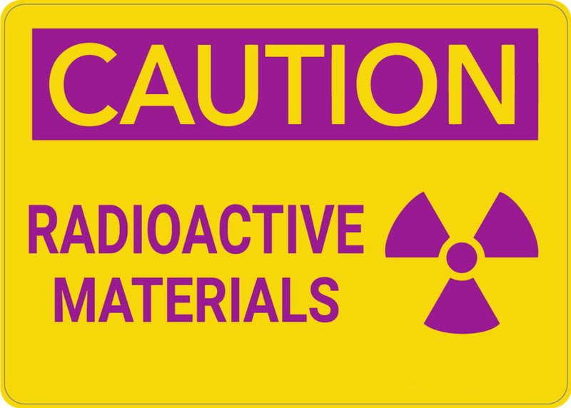 Caution Warning Radioactive Materials Sign Metal 12"X8" Rust Free ...