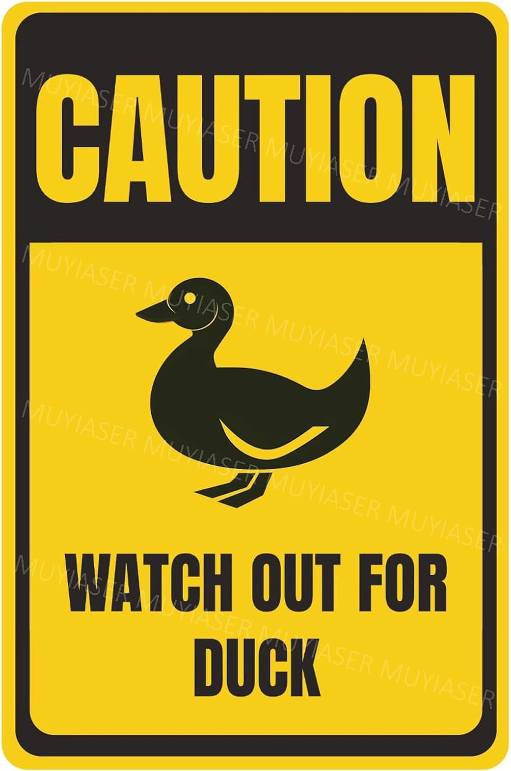 Caution Watch Out For Duck Sign You Have Been Warned Aluminum Metal Tin ...