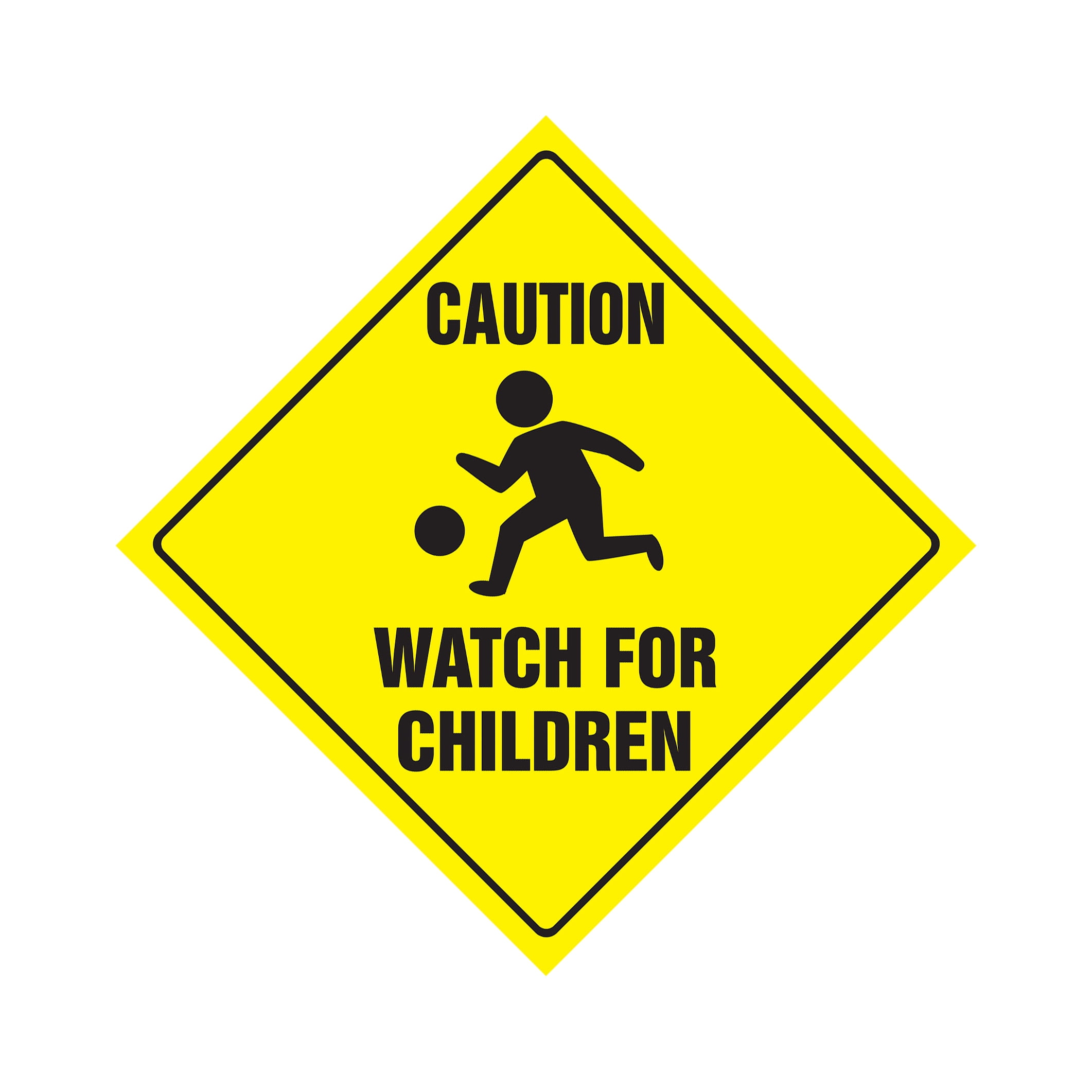 Caution Watch For Children Crossing Decal Zone Xing | Indoor/Outdoor ...