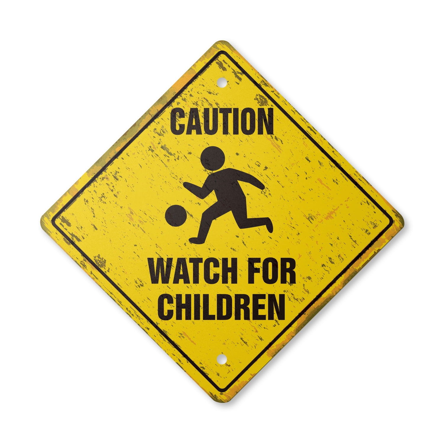 Caution Watch For Children Vintage Crossing Sign Zone Xing | Indoor ...