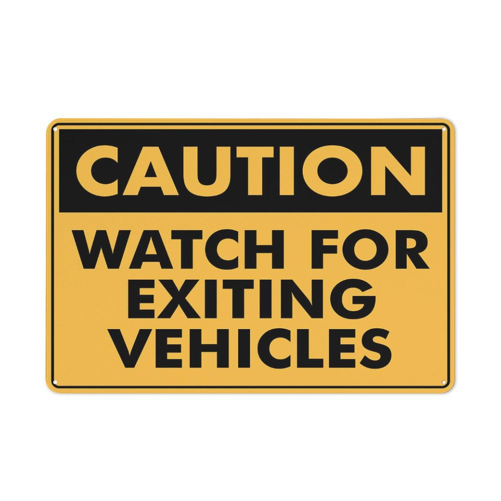 Caution Watch For Exiting Vehicles Sign Sign, 8 X 12 Grade Reflective ...
