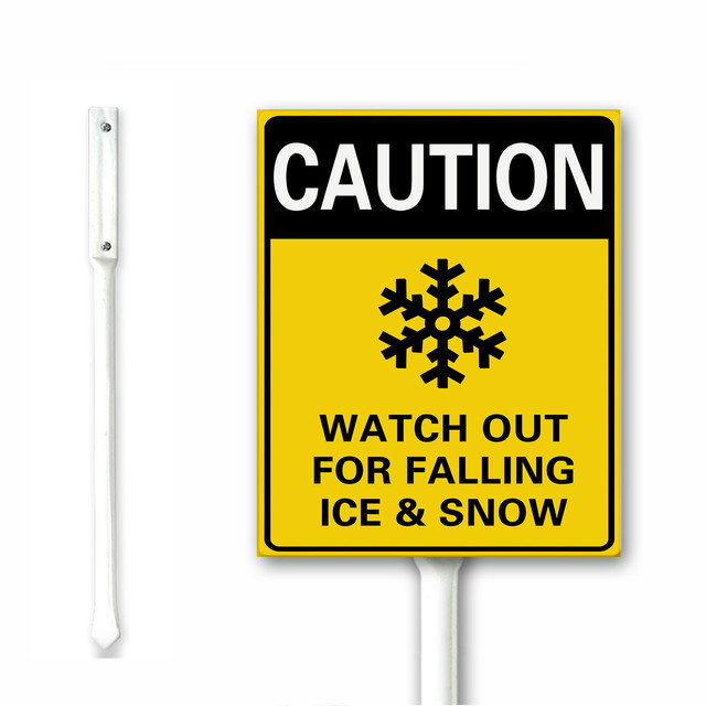 Caution Watch Out For Falling Ice & Snow Warning Signs for Icy Parking ...