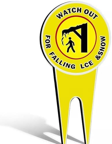 Caution Watch Out for Falling Ice & Snow Hazard Sign Art Minimalist ...
