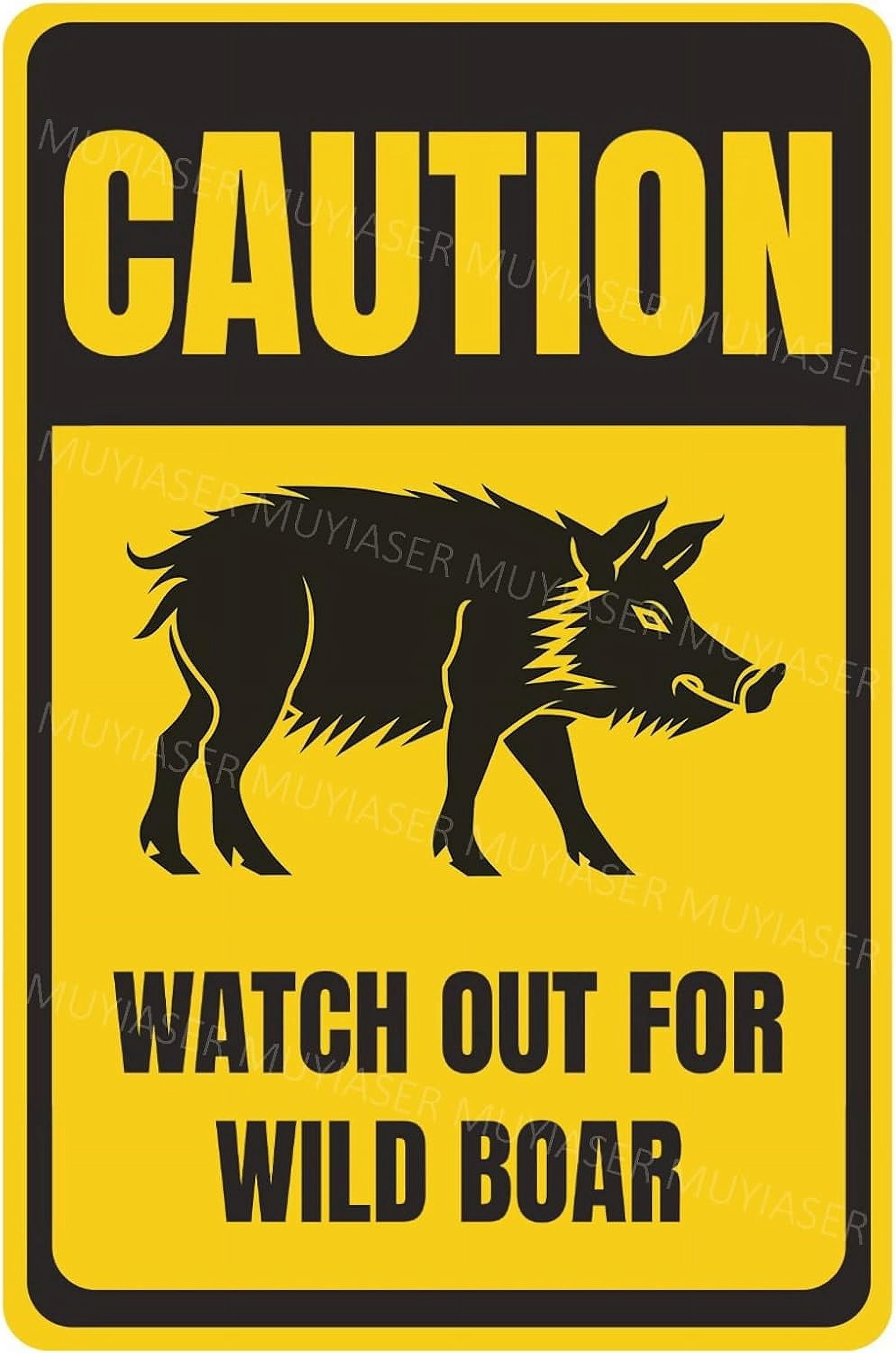 Caution Watch Out For Wild boar Sign You Have Been Warned Aluminum ...