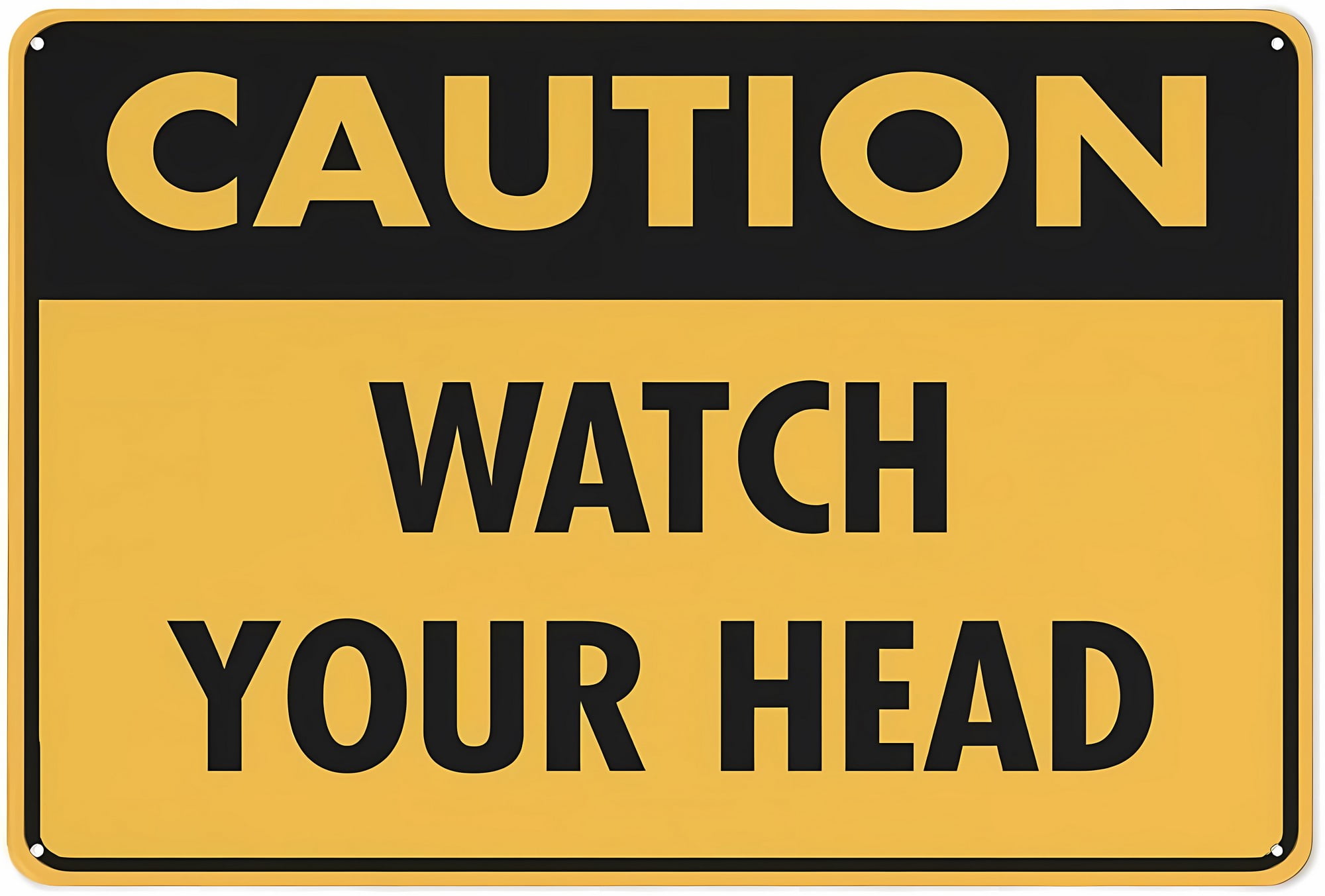 Caution Watch Your Head Sign - 8"x12" Warning Tin Wall Decor for Home ...