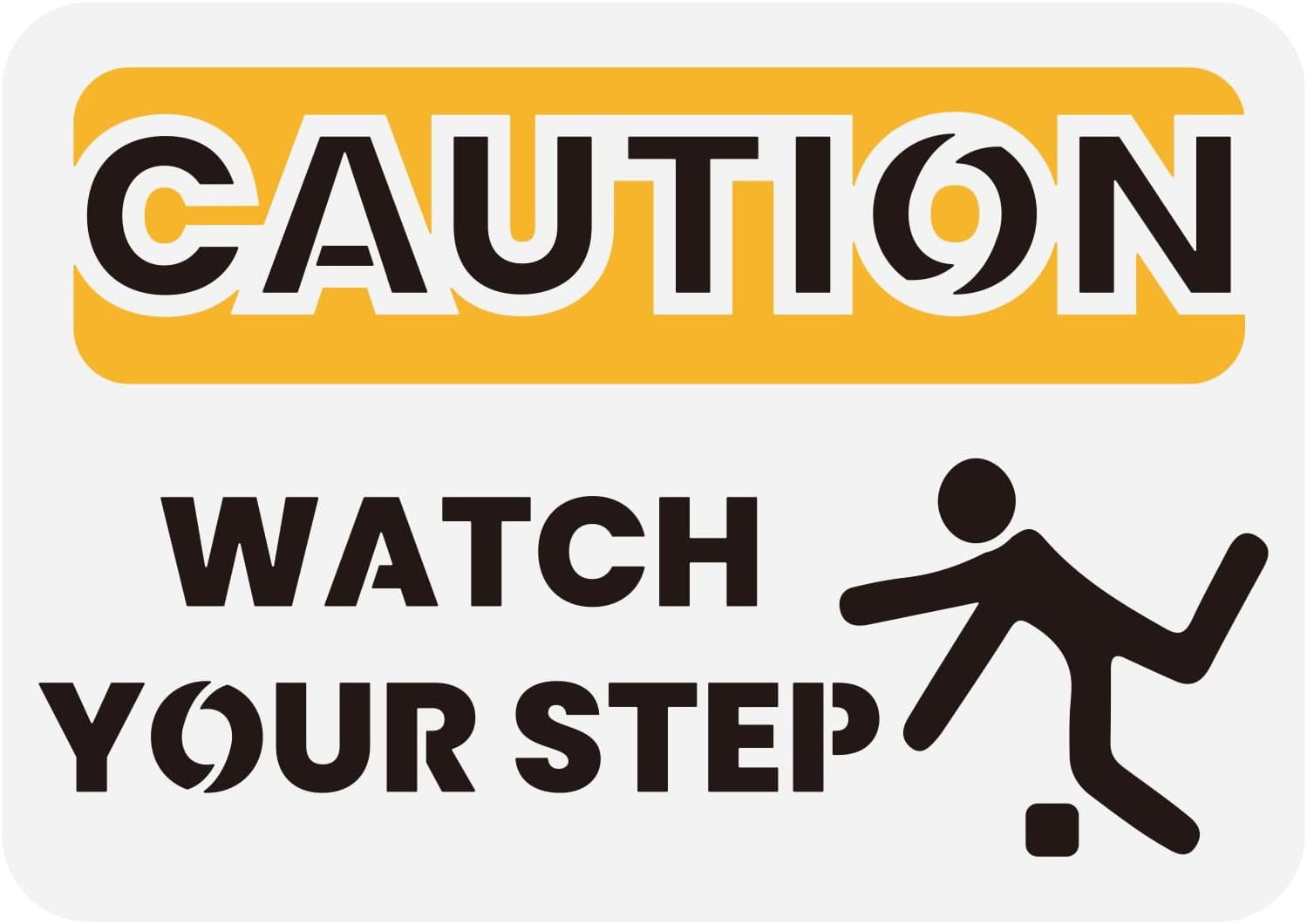 Caution Watch Your Step Sign Stencil 8.3x11.7inch Mind Your Step ...