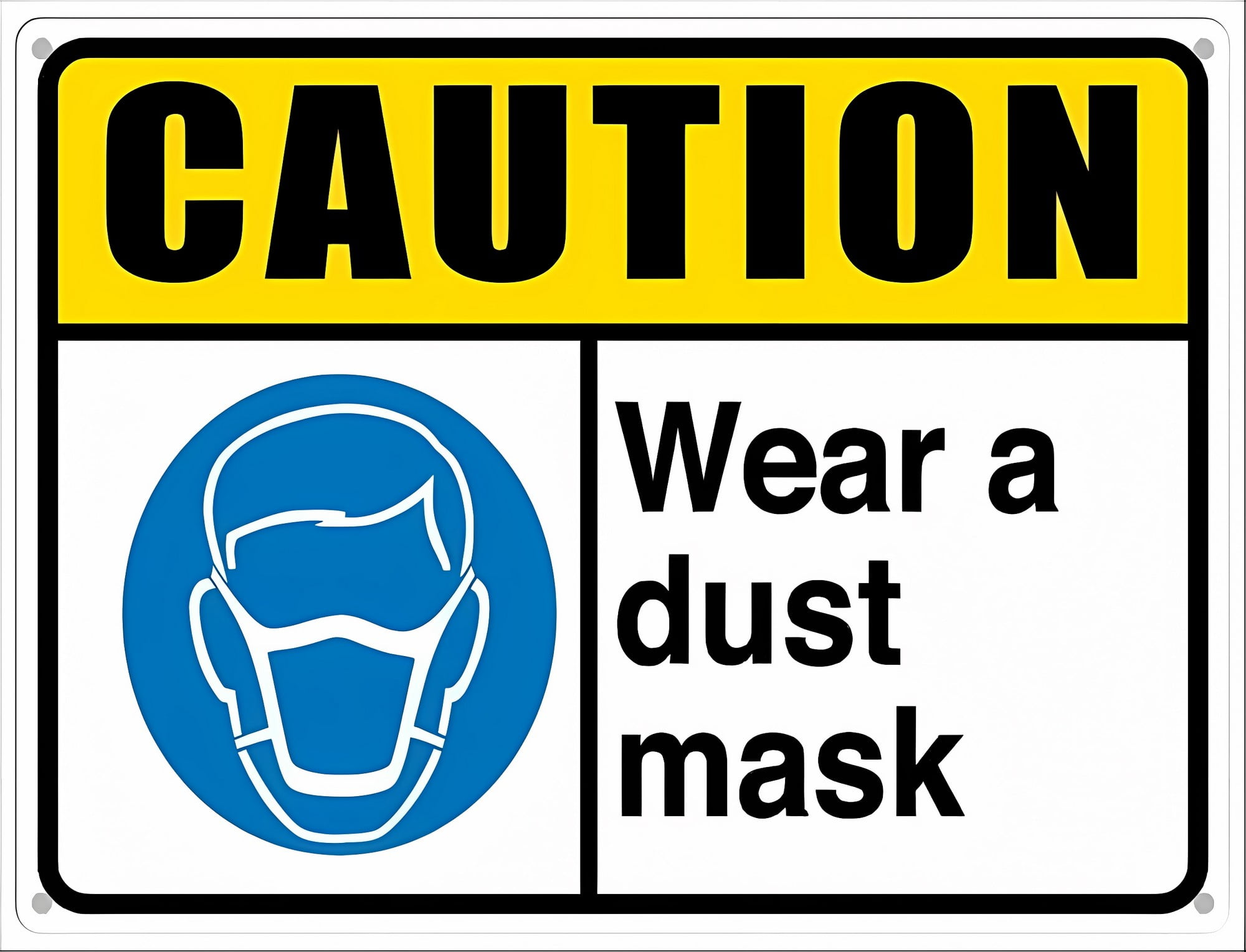Caution Wear A Dust Mask Aluminum Tin Sign 8"x12" - For Home Coffee Bar ...