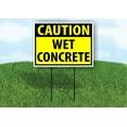 Caution Wet Concrete Yellow Yard Sign Road Sign (Excluding Stand) SIZE ...