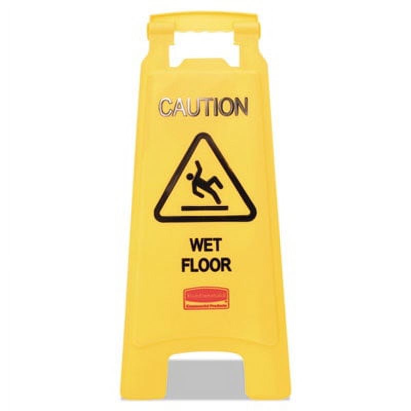 Caution Wet Floor Floor Sign, Plastic, 11 X 12 X 25, Bright Yellow ...