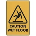 Caution Wet Floor Red Sign Outdoor Signs Aluminum 12X8 Inch Uv Ink ...