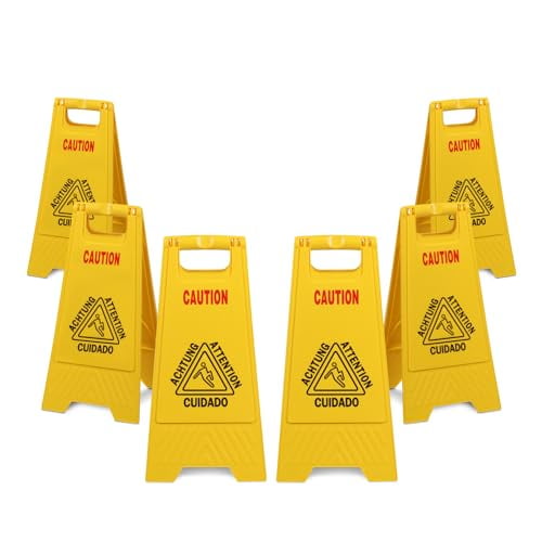 Caution Wet Floor Sign Slippery A-Frame Safety When Wet Sign, Heavy ...